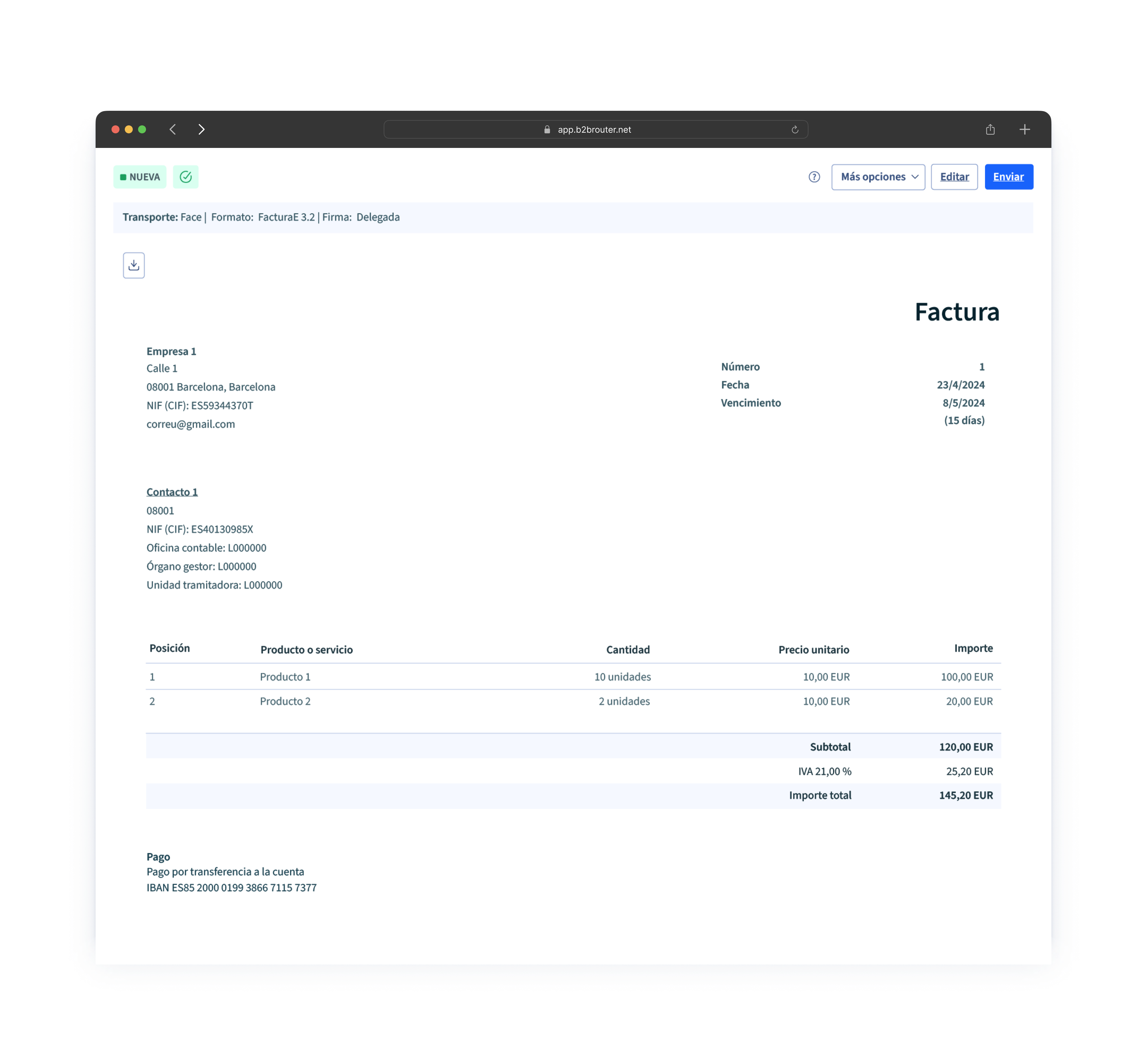 Programa de factura electrónica gratis | B2Brouter